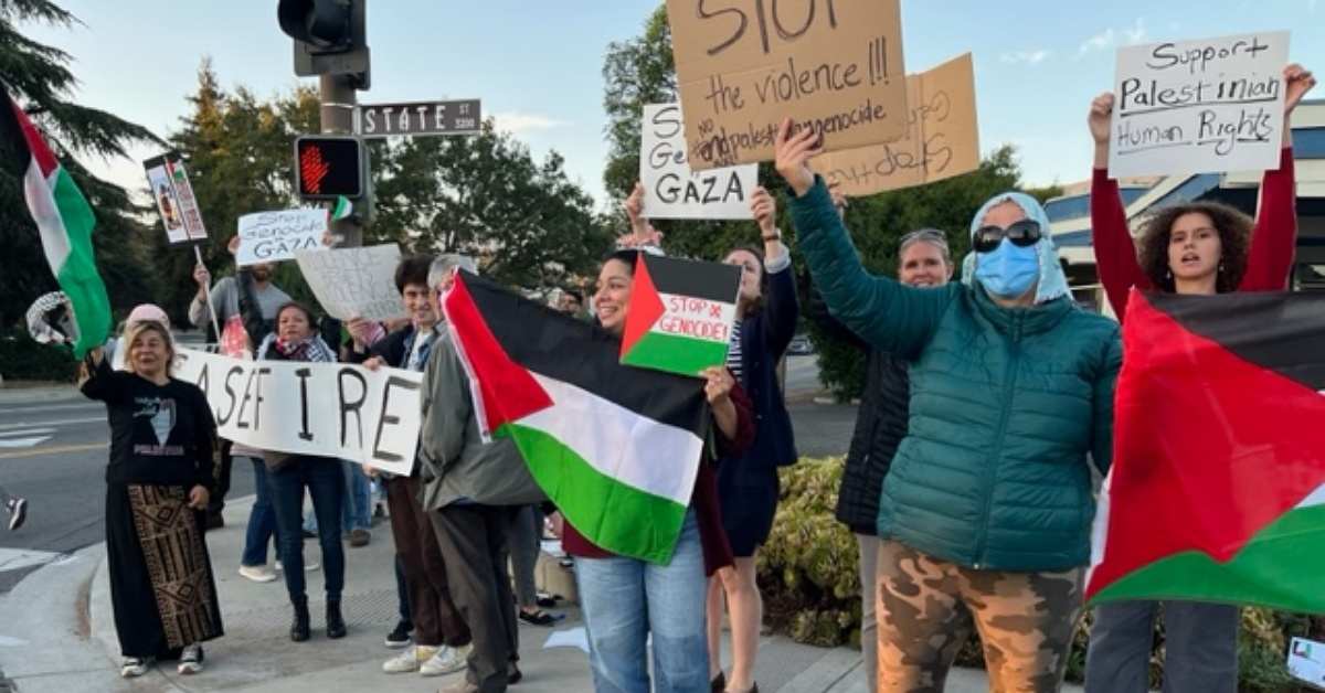 Santa Barbara Street Vigil–Ceasefire in Gaza! - LA Progressive