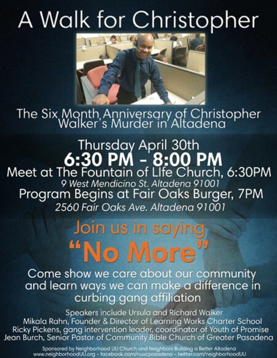 Walk for Christopher Walker - LA Progressive