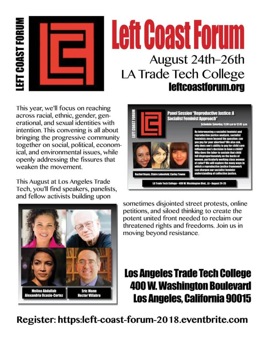 Why Leftists Need to Support the Left Coast Forum - LA Progressive