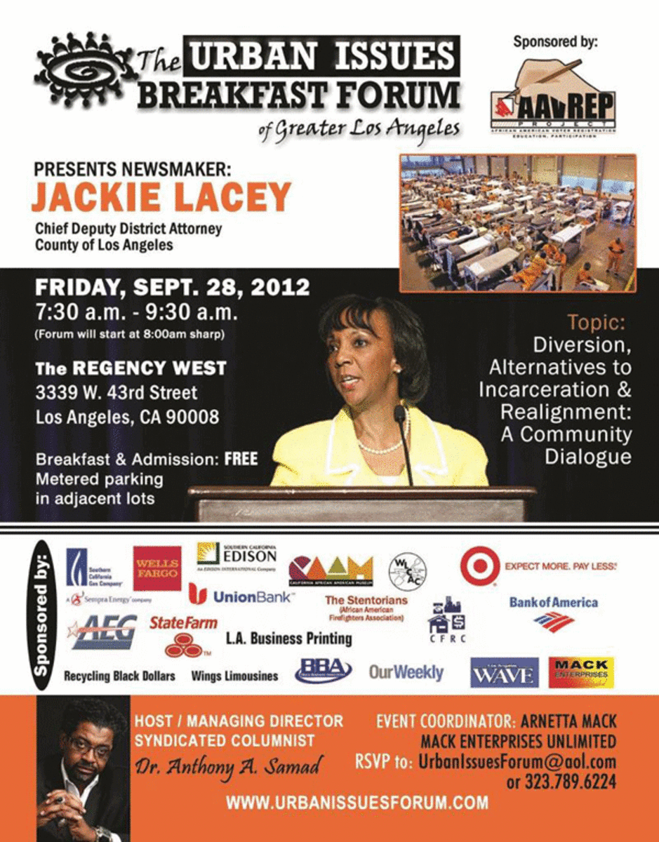 Jackie Lacey Urban Issues Forum - LA Progressive