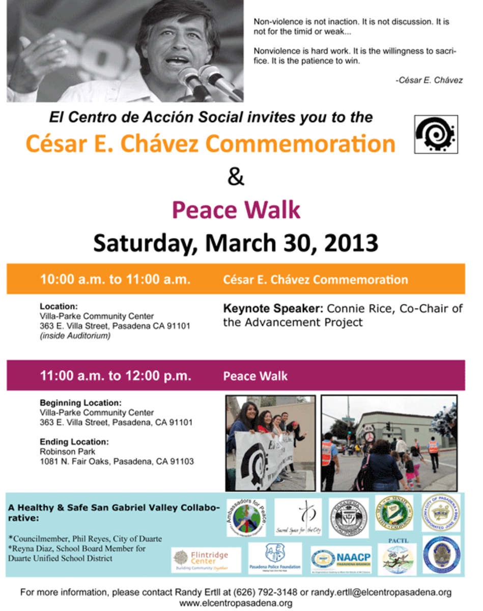 Cesar Chavez Peace Walk -- March 30 - LA Progressive