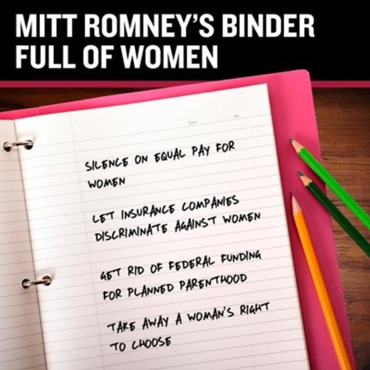 Romney Women Binder - LA Progressive
