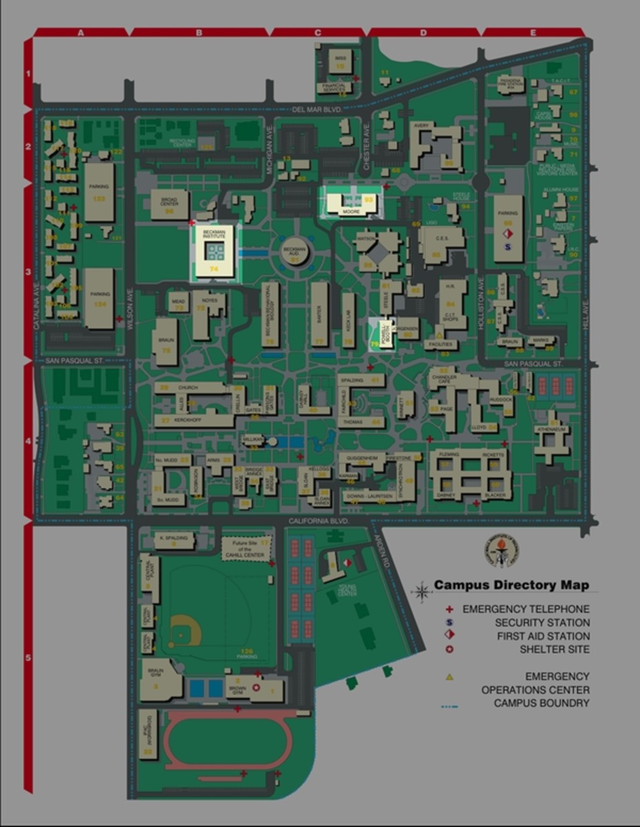 Caltech Campus Map